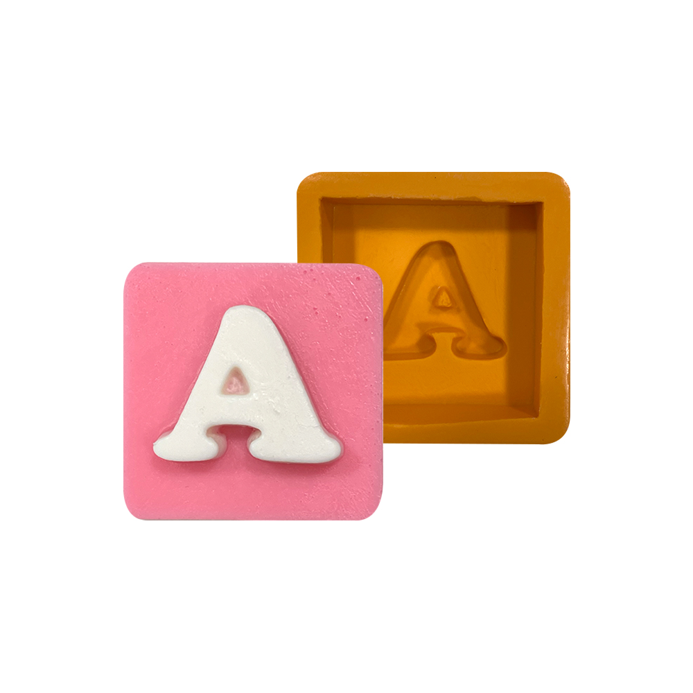 Molde De Silicone Quadrado Letra A